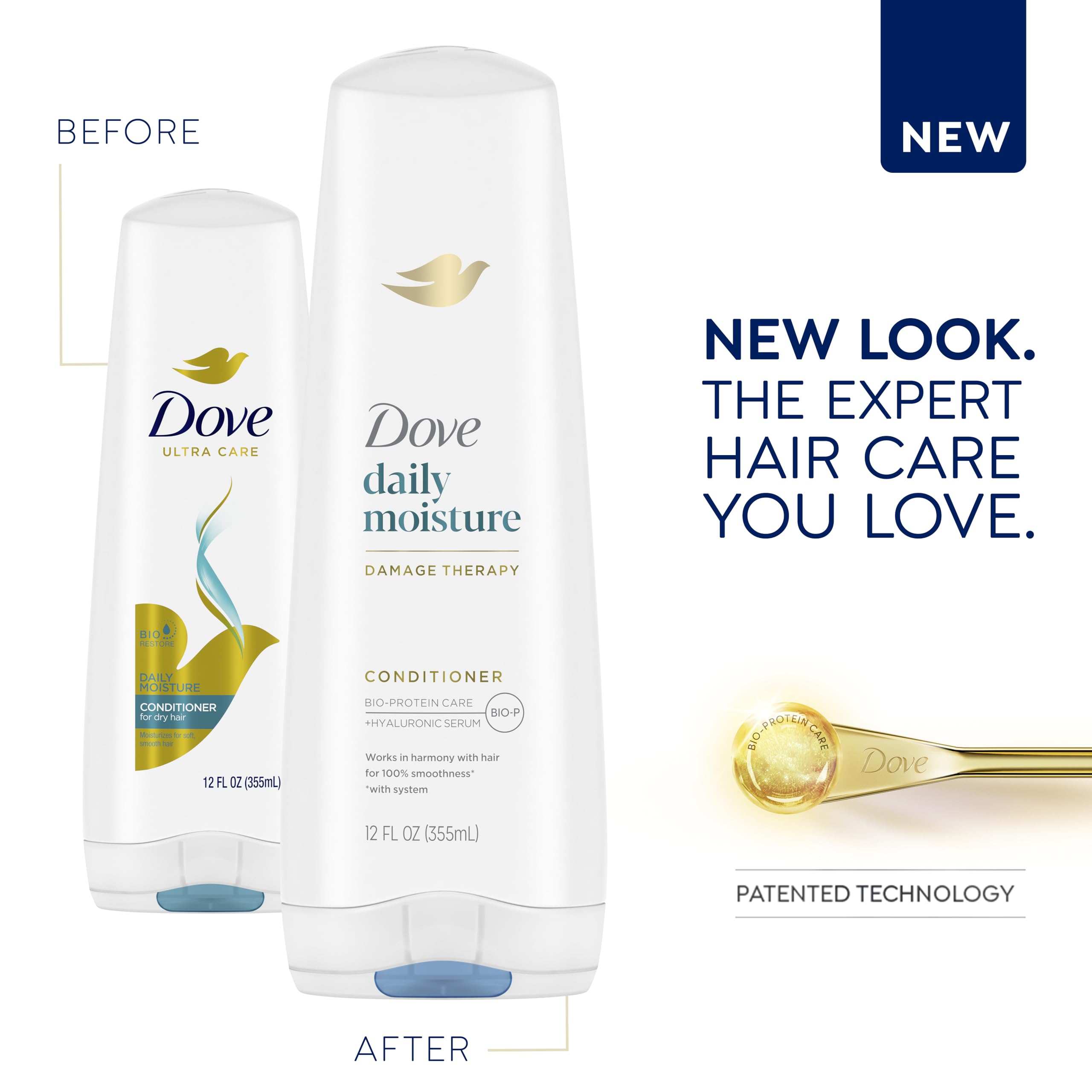 Dove Nutritive Solutions 4 count Moisturizing Conditioner Daily Moisture for Dry Hair Deep Conditioner Detangles and Nourishes Dry Hair 12 oz
