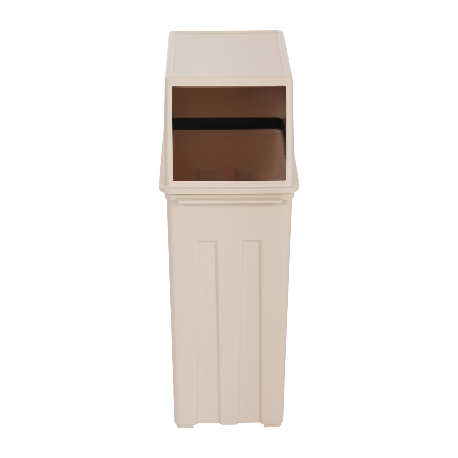 8 Gal Trash Can Tall & Narrow Trash Bin for Kitchen Slim Trash Can with Lid Floor Standing Swing Door Waste Basket, 7.48 x 11.81 x 24.61in