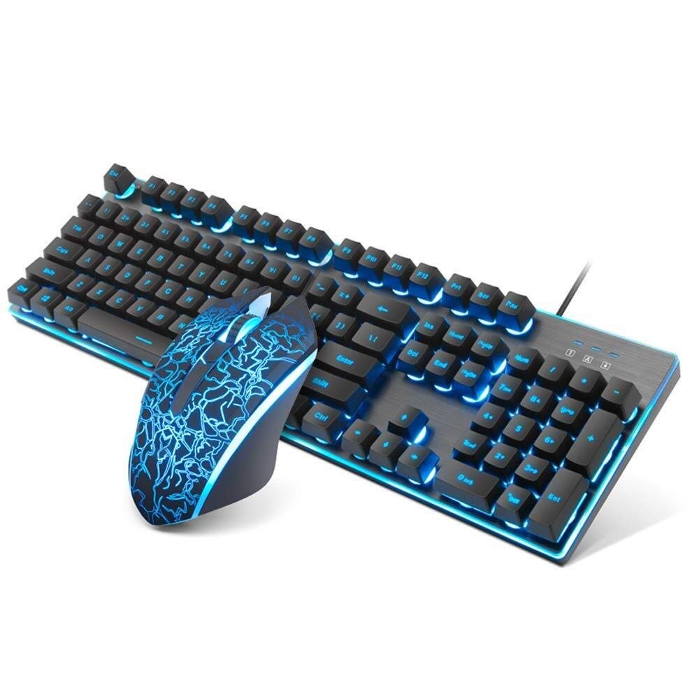 Wyyggnb Gaming Keyboard Computer E-Sports Game Mechanical Keyboard and Mouse Set, Wired Computer USB Interface Keyboard