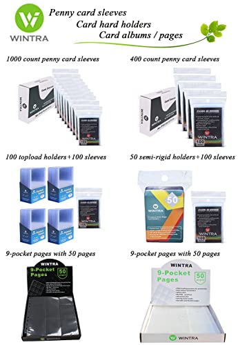 WINTRA Premium 360 Pockets Black Zippered Playing Card Binder - Durable Trading Card Holder Album ,9 Pocket Side Loading Card Folder with 20 Sheet Sleeves for Trading and Sports Cards