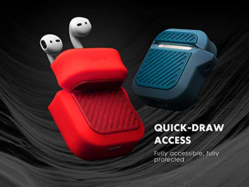 LAUT - Capsule IMPKT for AirPods 2 and 1 Charging Case | Ultra-Tough | Impact Ready | Front LED Visible (Slate)