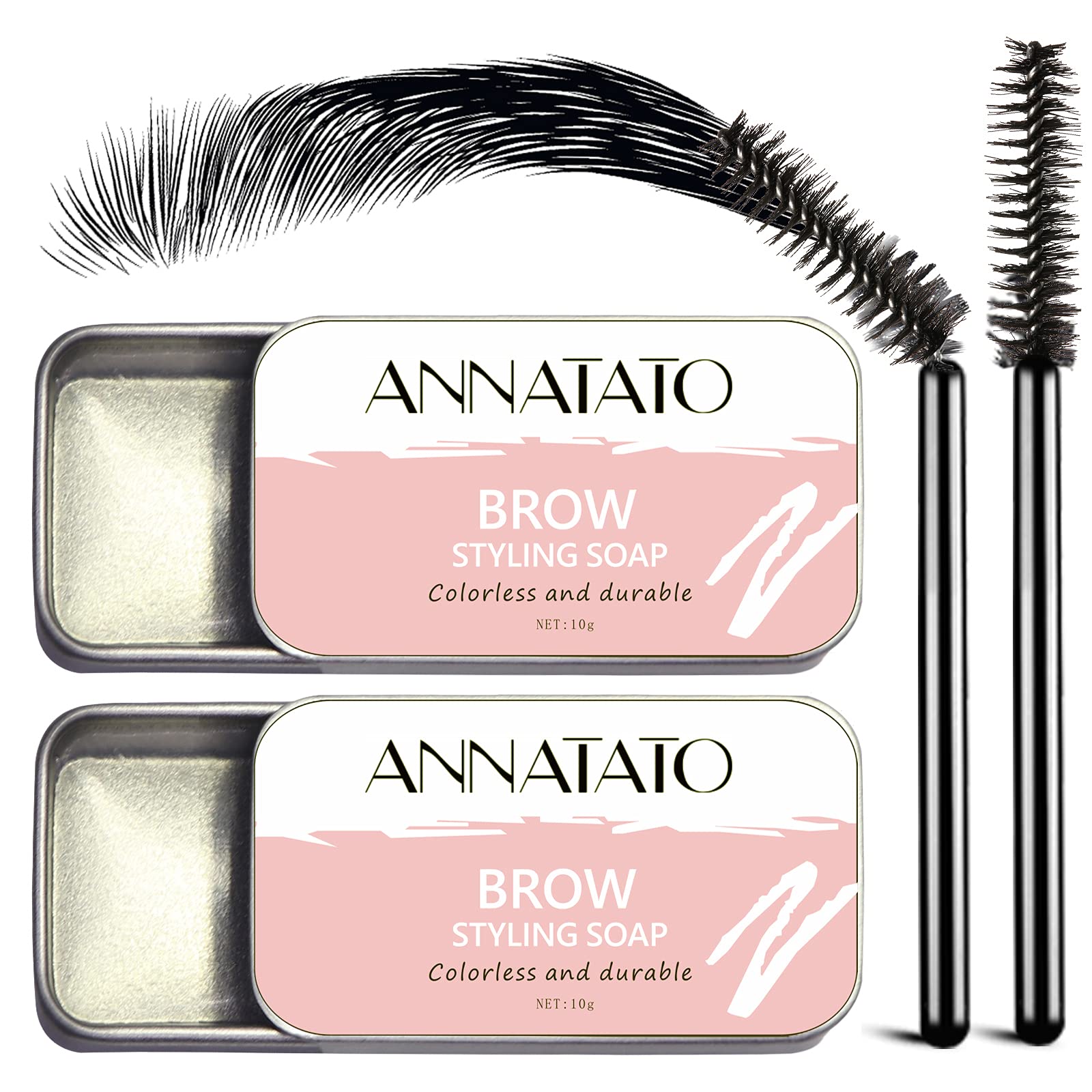 Eyebrow Soap Kit, Brows Styling Soap, 4D Brows Gel Long Lasting Eyebrow Setting Wax Waterproof Eyebrow Makeup Balm Pomade Cosmetics