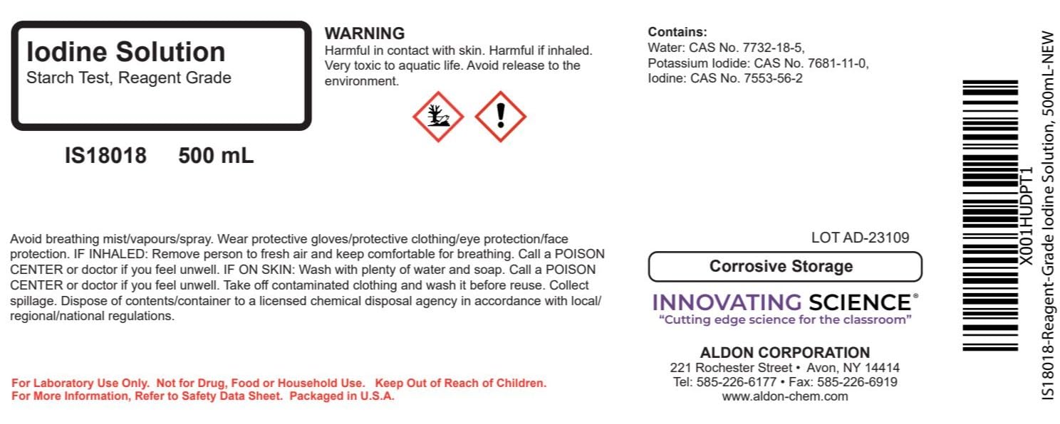 ALDON Innovating Science Reagent-Grade Iodine Solution, 500mL - The Curated Chemical Collection