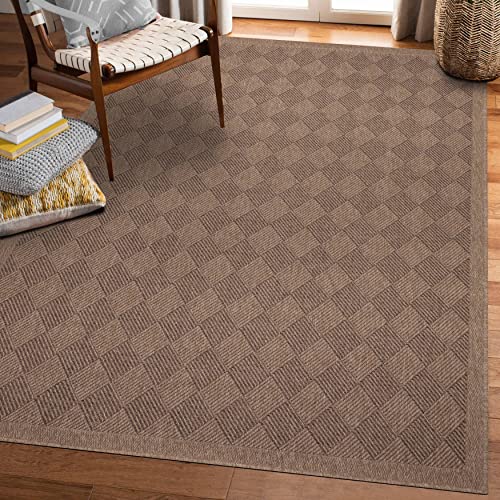 Adiva Rugs Jute Sisal Area Rug in Natural Look for Indoor Outdoor Use, Comfortable, Strong, Durable, Patio, Porch, Hallway (Mocca, 2β X 3β)