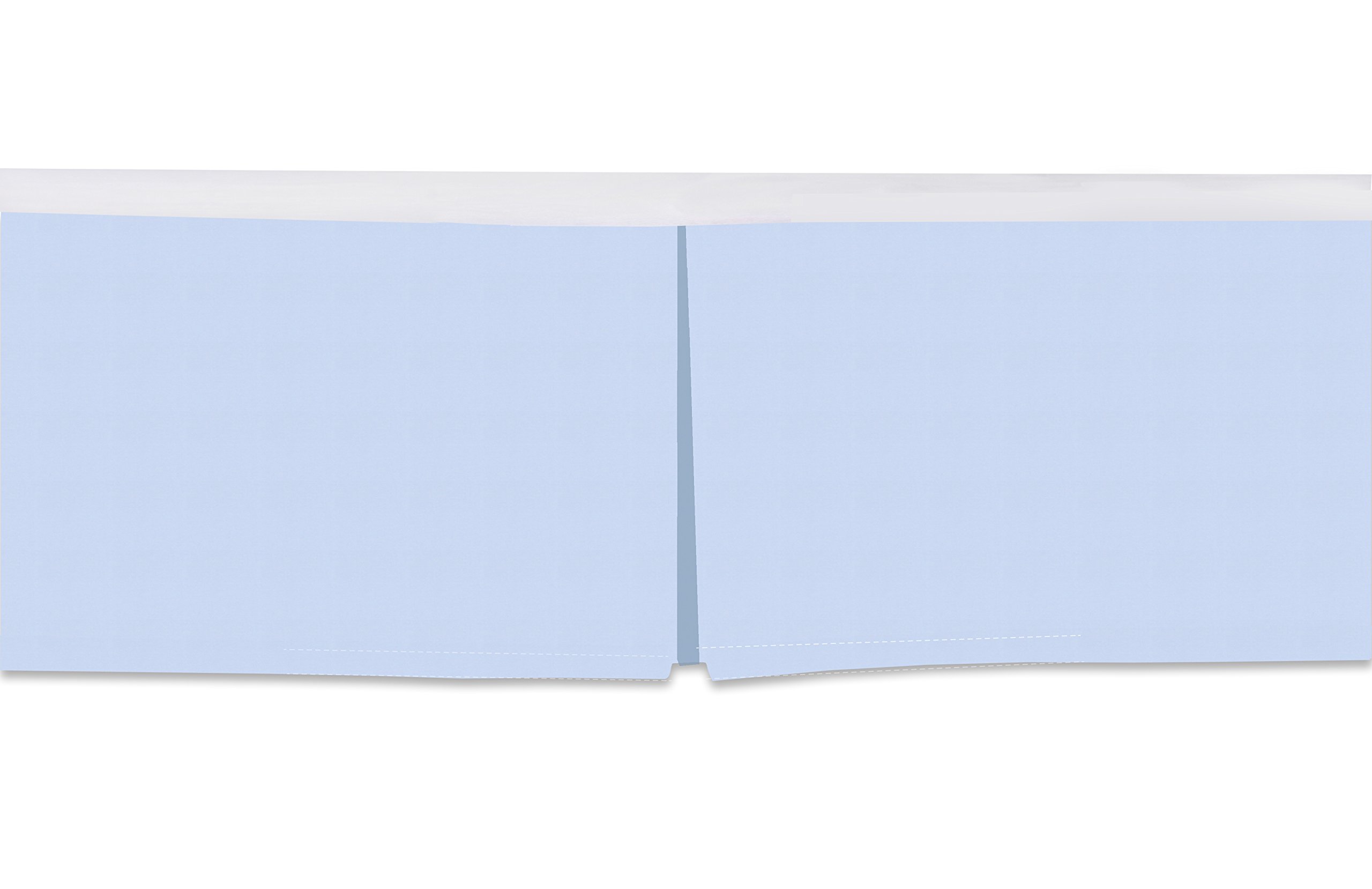 Bacati Solid Crib/Toddler Bed Skirt Dust Ruffle, Blue, 13 inches Drop