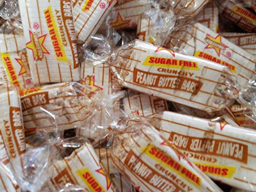 Atkinson's Sugar Free Peanut Butter Bars - Delicious Individually Wrapped 1 lb Bulk Frosted Coated Candy