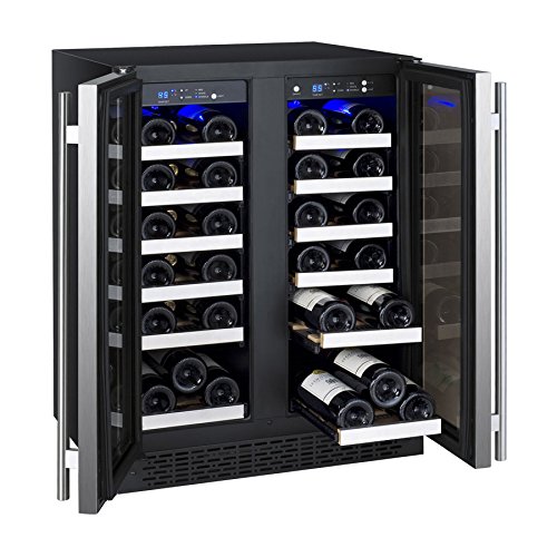 Allavino FlexCount VSWR36-2SSFN - 36 Bottle Dual Zone Wine Refrigerator with French Doors