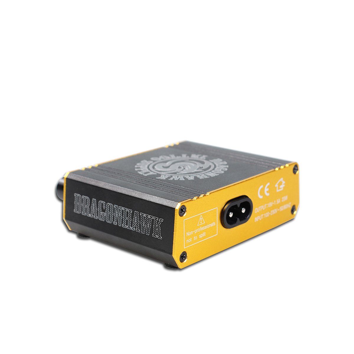 Dragonhawk Lcd Dual Tattoo Machine Gun Power Supply Foot Pedal Clip Cord P077 (Golden)