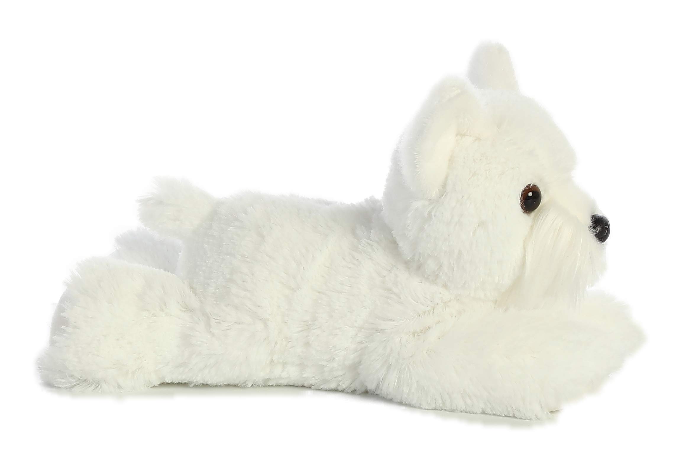 Aurora® Adorable Mini Flopsie™ Windsor Westie™ Stuffed Animal - Playful Ease - Timeless Companions - White 8 Inches
