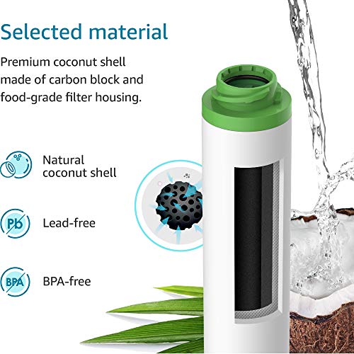 AQUACREST FQK2J Under Sink Water Filter, Replacement for GE FQK2J, FQK1K, 1320 Gallons Dual Flow Drinking Water Replacement Filters (2 Count)