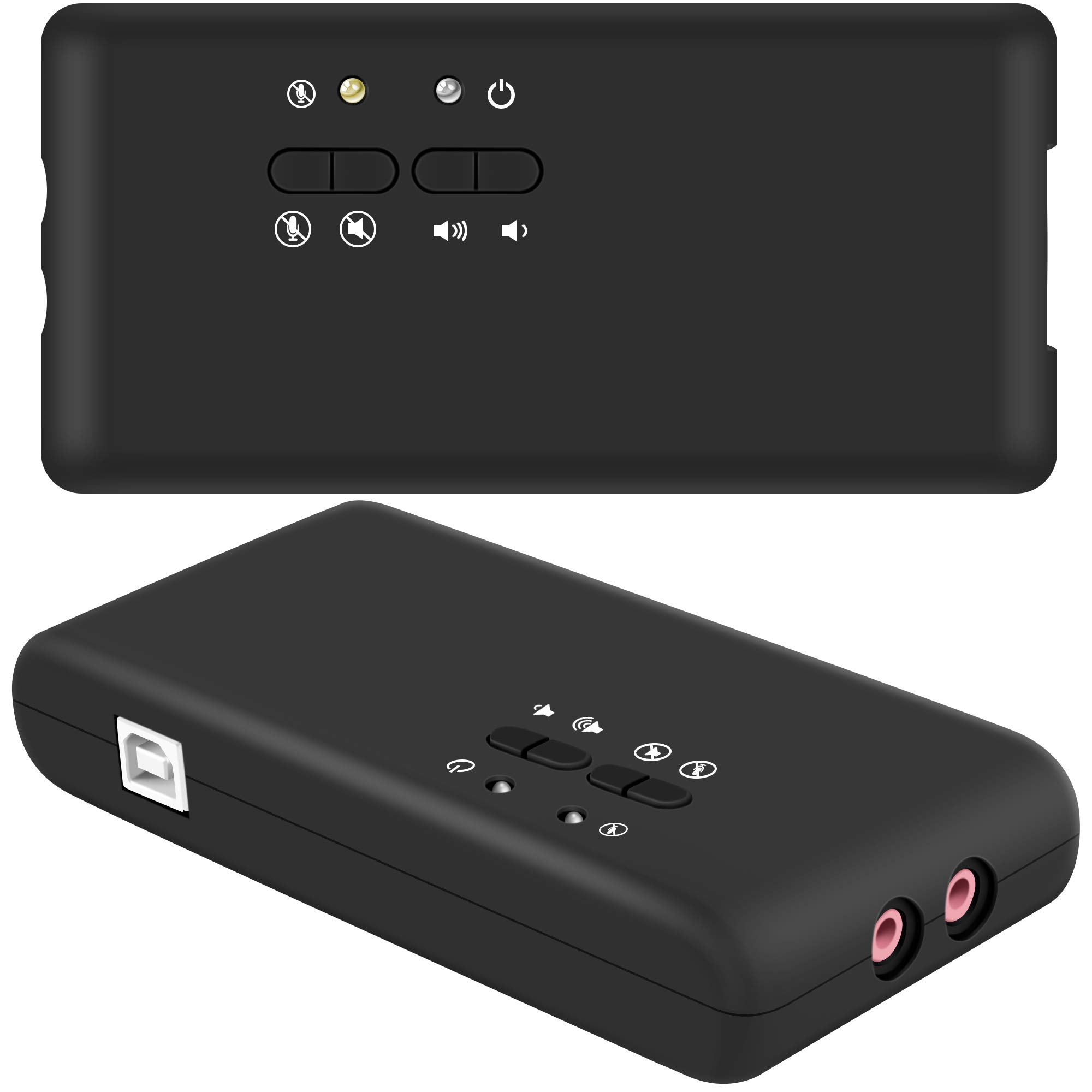 LEAGY USB 7.1 External Sound Card (8-Channel) - 7.1 Channel USB Soundbox - Dynamic 3D Surround Sound - UP to 8 Speakers - Simultaneous Recording and Playback - Analog and Digital Audio Equipment