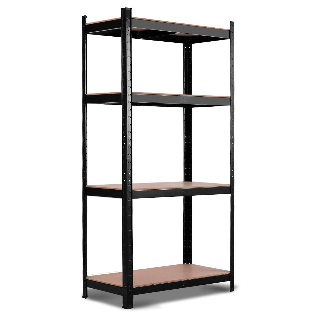 Tangkula Metal Storage Shelves, 63 inches Heavy Duty Steel Frame, Home Garage Multi-Use Storage Rack with Adjustable Shelves, 4-Tier Garage Shelf (32" L×16" W ×63" H) (1, Black)