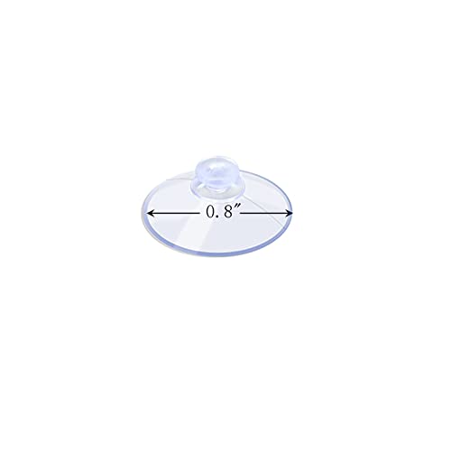 AQUANEAT 20 Packs Suction Cups 0.8/1.2/1.8/2.2 Inch Clear Sucker Pads Without Hook for Glass Home Organization Decoration (0.8 inch)