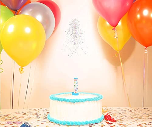 BEST PARTY EVER! Confetti Candle Cake Topper, Shower Your Cake in Edible Confetti Sprinkles, Fun Way to Celebrate Birthdays, Parties and More, 2-Pack, Pink