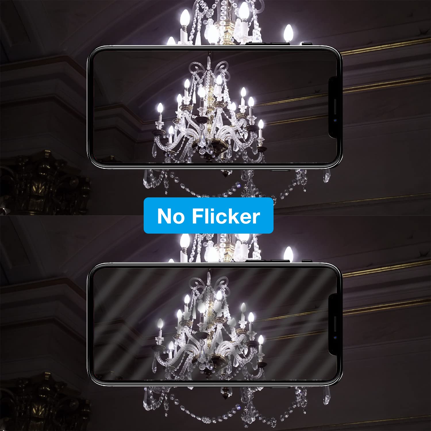 DAYBETTER E12 Led Candelabra Bulbs 60W Equivalent, Dimmable Chandelier Light Bulbs, High Brightness 600 LM Daylight White 5000K, B11 Filament Candle Light Bulbs, Clear Glass Style for Home, 10 Pack