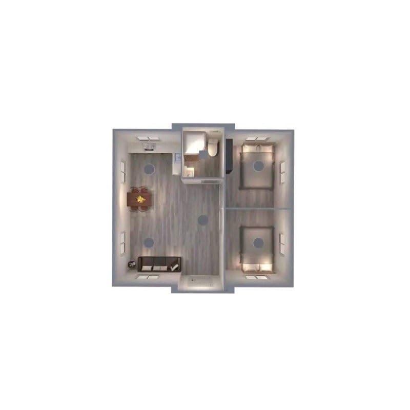 Generic House-Ports Expandable and Prefabricated Container House 15FTx20FT Home Kit with Windows and Doors for Living/Office/Garage/Extra Space/Hotels, Brown on Black