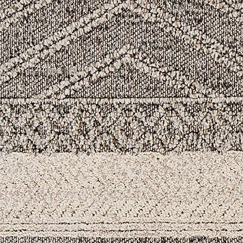 Hauteloom Areli Living Room, Bedroom Patio Outdoor Area Rug - Black, Gray, Beige - 7'10" x 10'