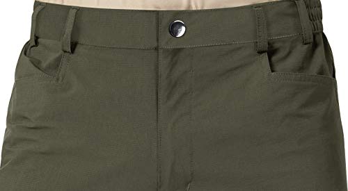 CRYSULLY Men's Outdoor Quick Dry Cargo Shorts Summer Climbing Shorts with Pockets Army Green
