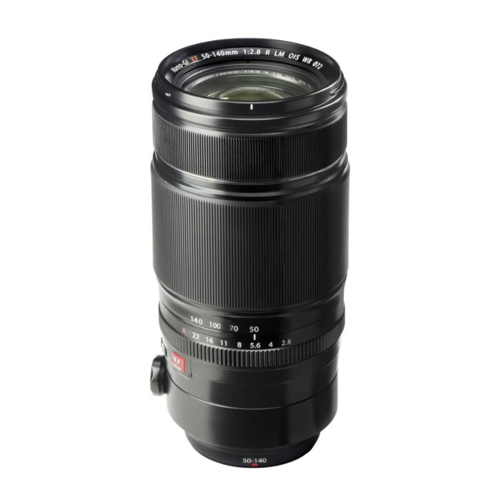 Fujifilm XF 50-140mm f/2.8 R LM OIS WR Lens Bundle with Cleaning Brush Tool, Two-Pack Rechargeable Battery and Dual Charger, Dust Blower, Cloth and Cap Keeper and Camera Accessory Kit (7 Items)