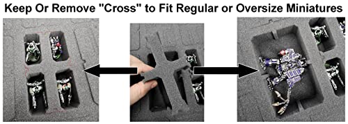 Case Club 134+ Miniature Figurine Hard Shell Carrying Case - Fits Warhammer 40k, DND, Battletech, Citadel & More! This Tabletop Army Travel & Storage Case Will Organize Your D&D and Warhammer Set
