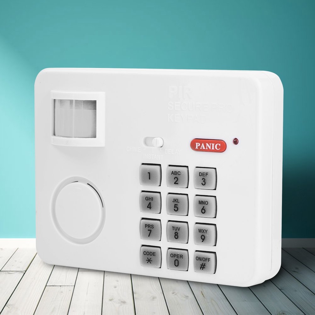 Motion Sensor Alarm,ASHATA Password Home Security Emergency Keypad Alarm Siren Alarm PIR Motion Sensor Detectors Door Window Home Security System