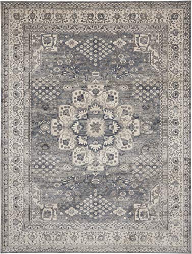 Nourison Concerto Vintage Grey/Ivory 8'10" x 11'10" Area -Rug, Easy -Cleaning, Non Shedding, Bed Room, Living Room, Dining Room, Kitchen (9x12)
