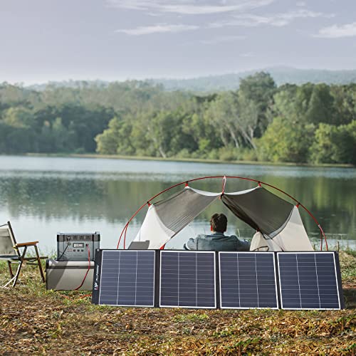 ALLPOWERS SP035 200W Portable Solar Panel Charger Monocrystalline Foldable Solar Panel Kit with MC-4 Output Solar Power Battery for RV Solar Generator Outdoor Camping Off Grid Van