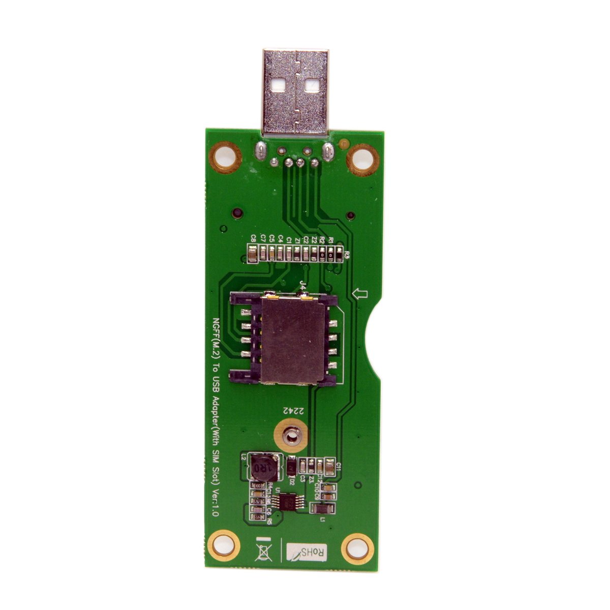 Cablecc M.2 NGFF to USB Adapter Card with SIM Card Slot Module Testing Tools