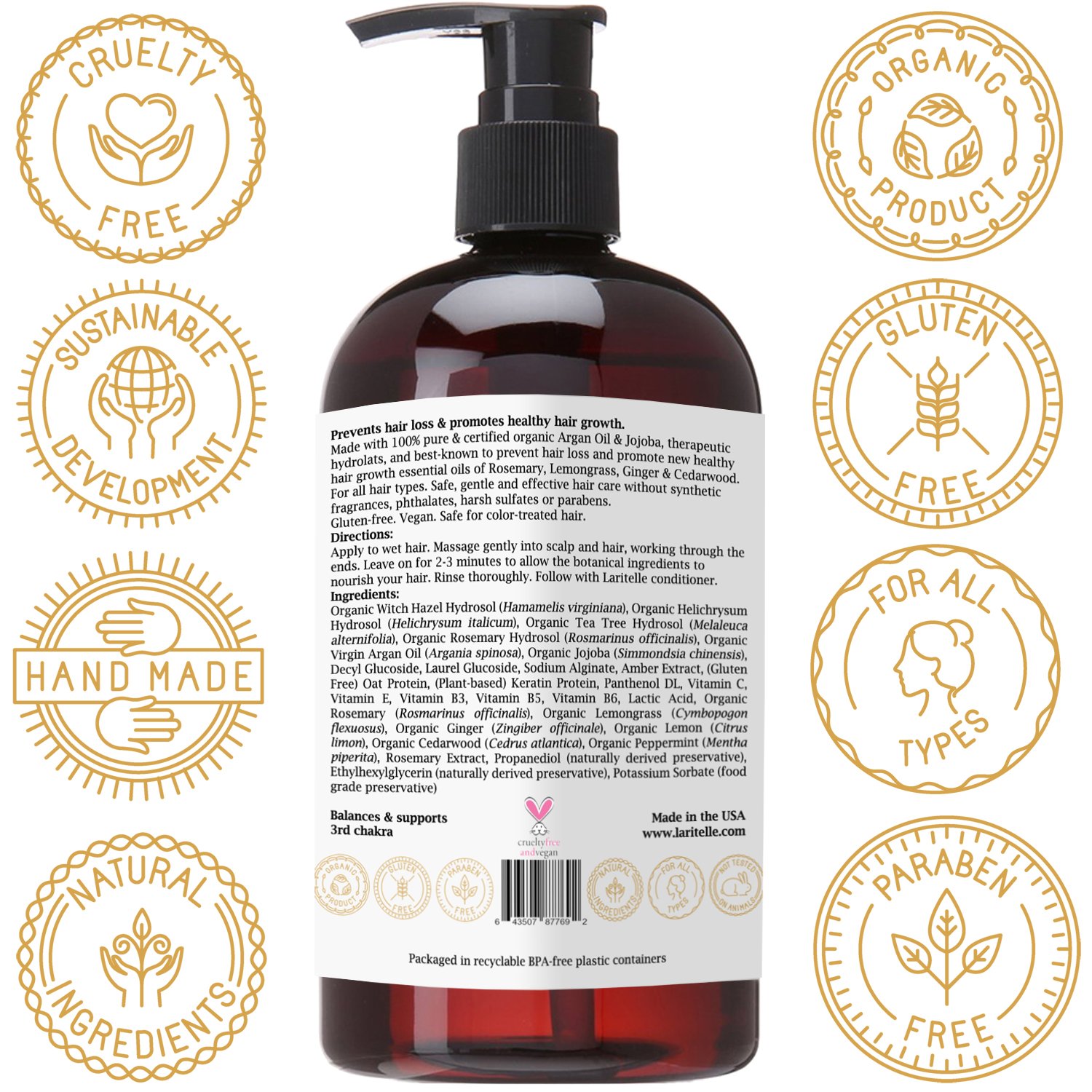 Laritelle Organic Shampoo Diamond Strong 520ml