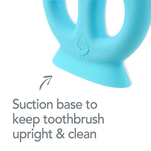 green sprouts Learning Toothbrush Made from Silicone | Toddler Training Toothbrush to Learn Brushing Skills |100% Food-Grade Lfgb Silicone Without BPA, BPS, Bpf | Sterilizer Safe, Pink