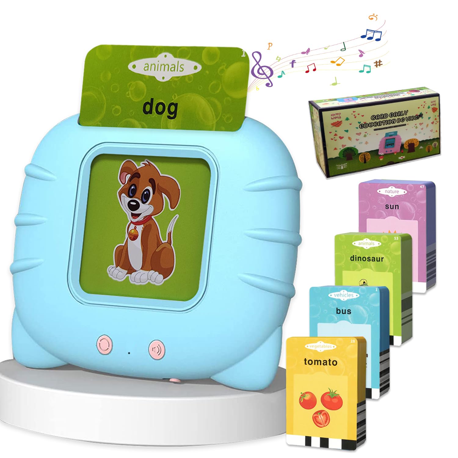 BAOXUE Toddler Learning Toys for 1 2 3 4 Year Old Girls Boys,Educational Toys for Toddlers Ages 2-4,Talking Flash Cards with 224 Sight Word,Speech Therapy Autism Toys Birthday Gift for Kids 1-3 (A)