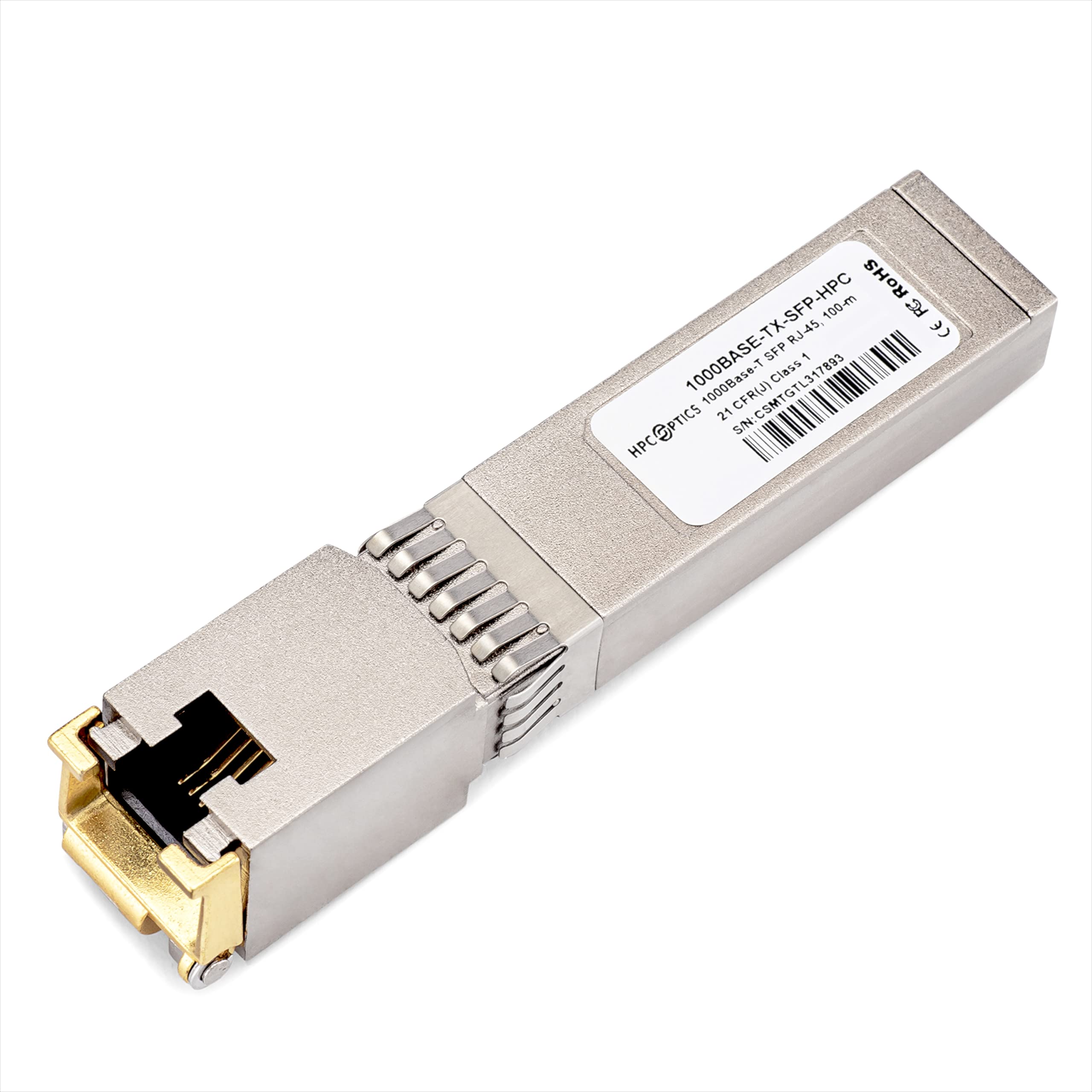 HPC Optics Compatible with Meraki MA-SFP-1GB-TX 1000BASE-T SFP Transceiver | 1G TX Copper RJ-45 MA-SFP-1GB-TX-HPC