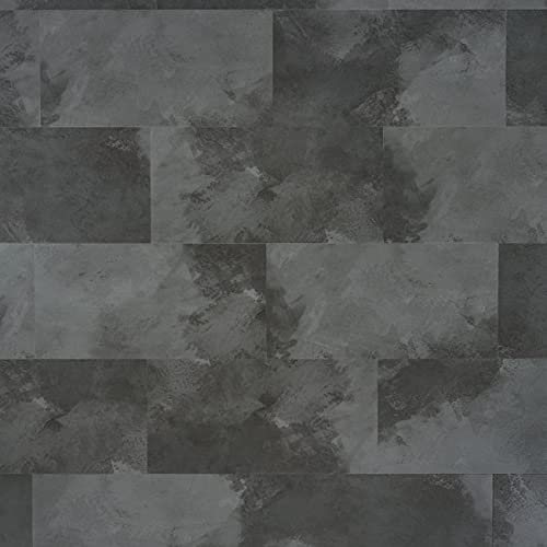 Bestlaminate Livanti Stone Concrete Dark 12"x 24" Tile Flooring - 4mm - 20mil Wear Layer - Luxury SPC Vinyl Plank [Sample]