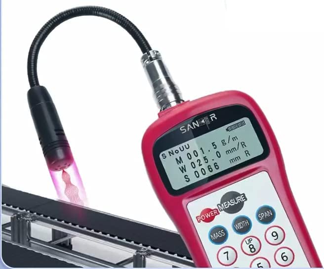 QIUSUO Precise Sonic Belt Tension Meter Sonic Belt Tensiometer Sonic Tension Meter Sonic Belt Meter for Most Belt Types with Frequency Range 10Hz-5000Hz Tension Range 0.01-99900N LCD Backlit Display