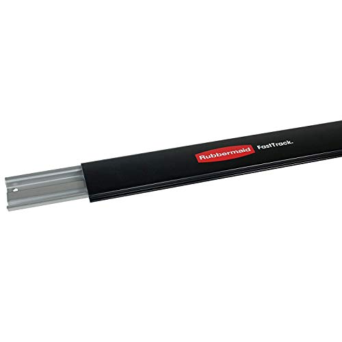 Rubbermaid 1784415 Fast Track Home/Garage 48 Inch Heavy Duty Steel Horizontal Wall Mounted Storage Rail (4 Pack)