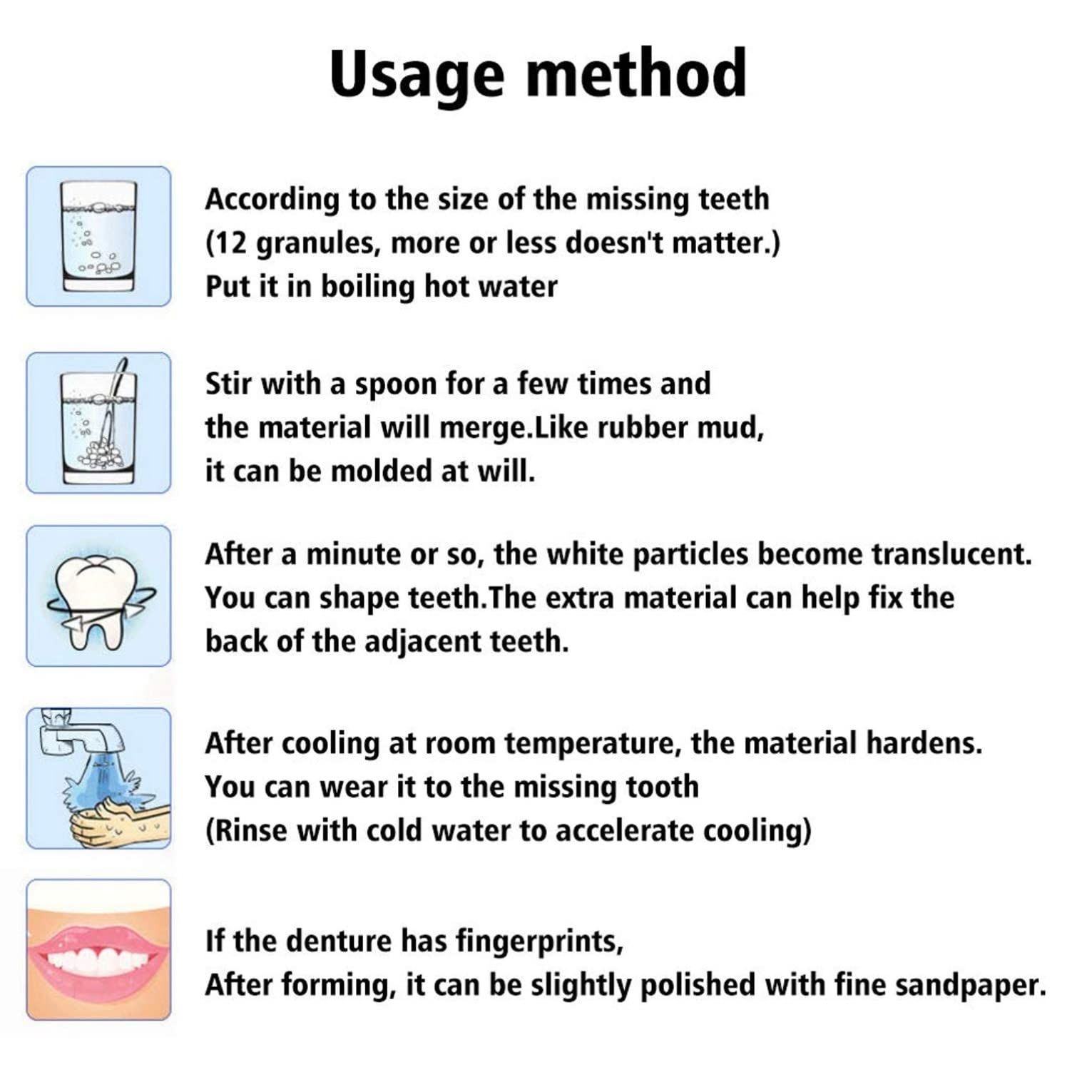 F.ZENI Teeth Repair Kit, Temporary Teeth Replacement Kit, Do it Yourself Thermal Fitting Beads, Moldable False Teeth for Snap On Instant and Confident Smile