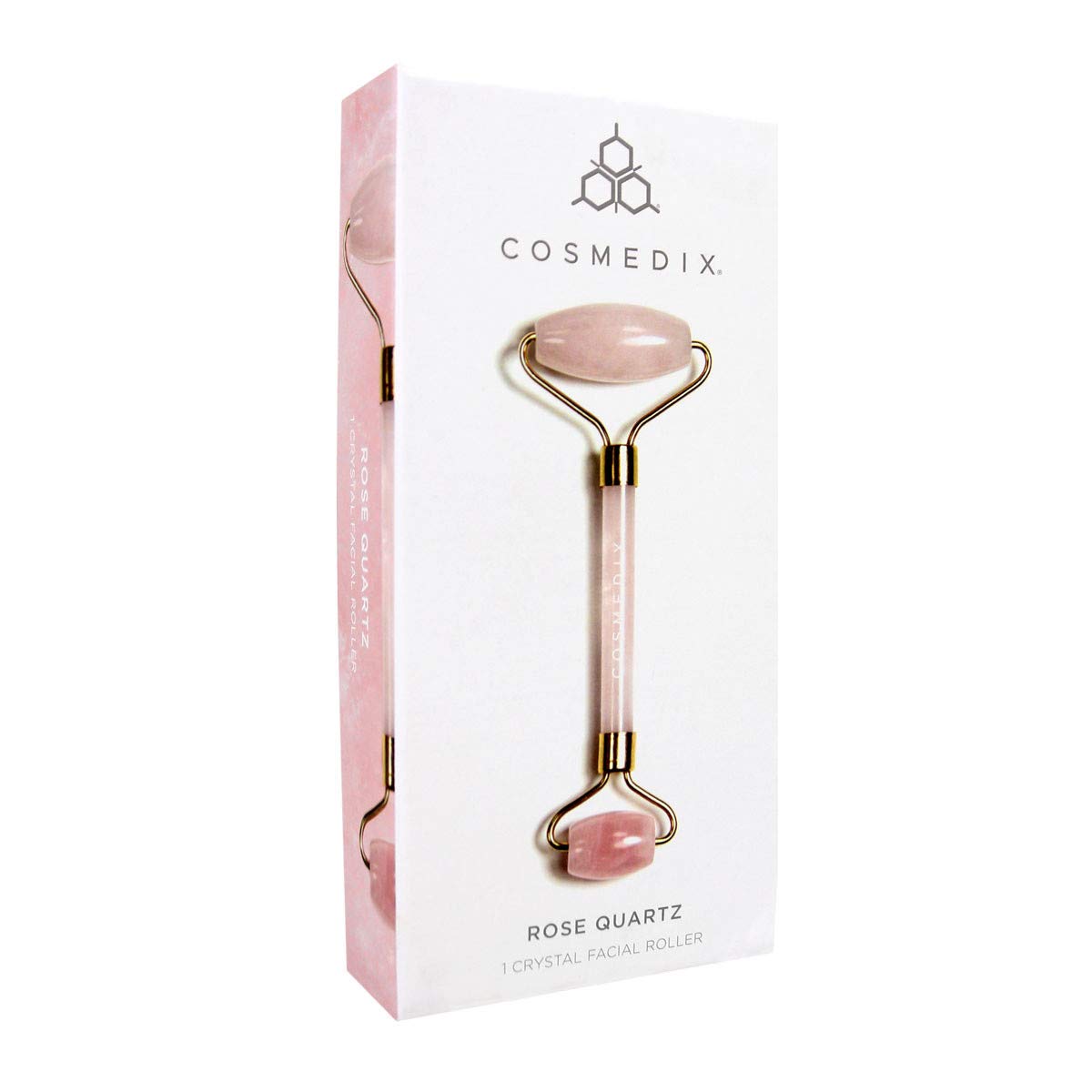 COSMEDIX Rose Quartz Crystal Face Roller for Wrinkles and Lifting - Eye Roller, Ice Roller for Face & Eye Puffiness Relief - Instant Face Lift - Beauty & Personal Care - Skin Care Tools