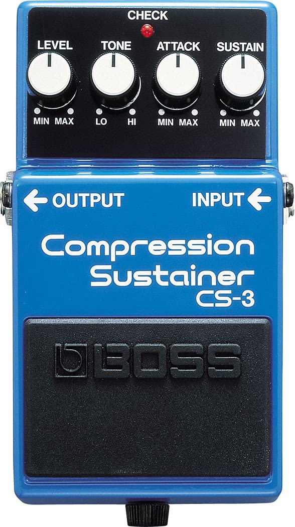 Boss CS-3 Compressor/Sustainer Bundle with Instrument Cable, Patch Cable, and Picks