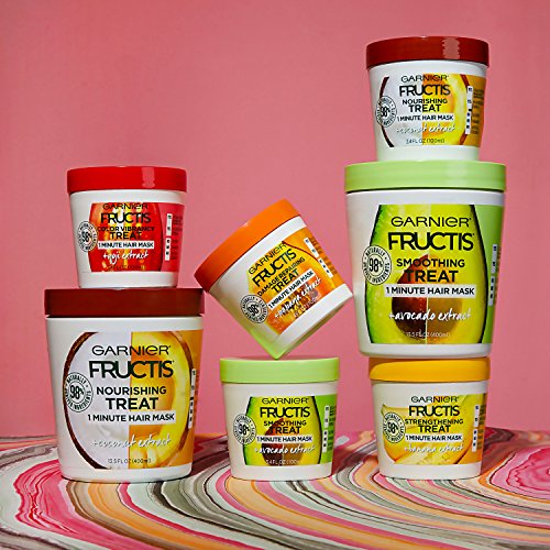 Garnier Fructis Strengthening Treat 1 Minute Hair Mask with Banana Extract, 3.4 Fl Oz (Pack of 1)