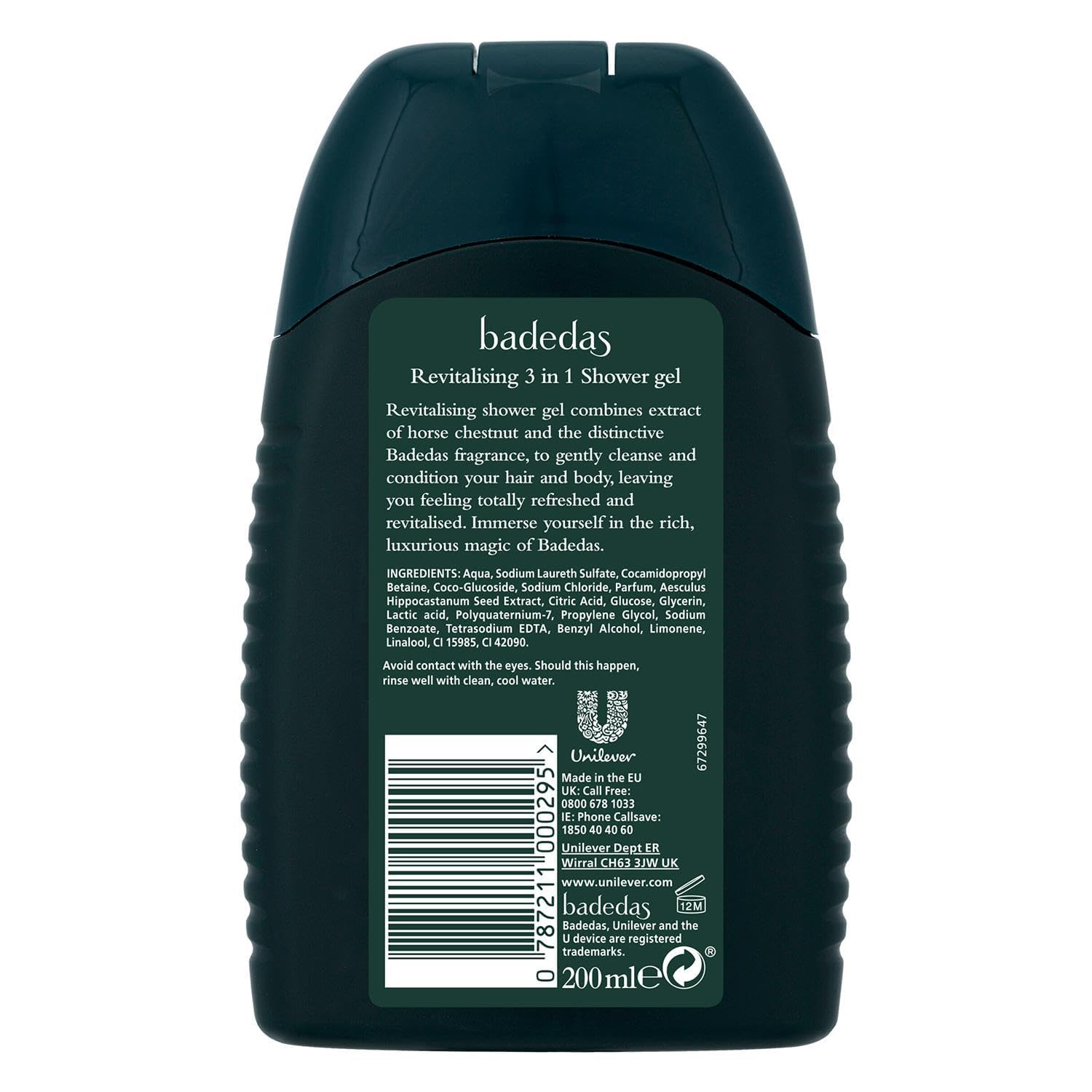Badedas Revitalising Shower Gel, Shampoo & Conditioner 200ml (PACK OF 2)