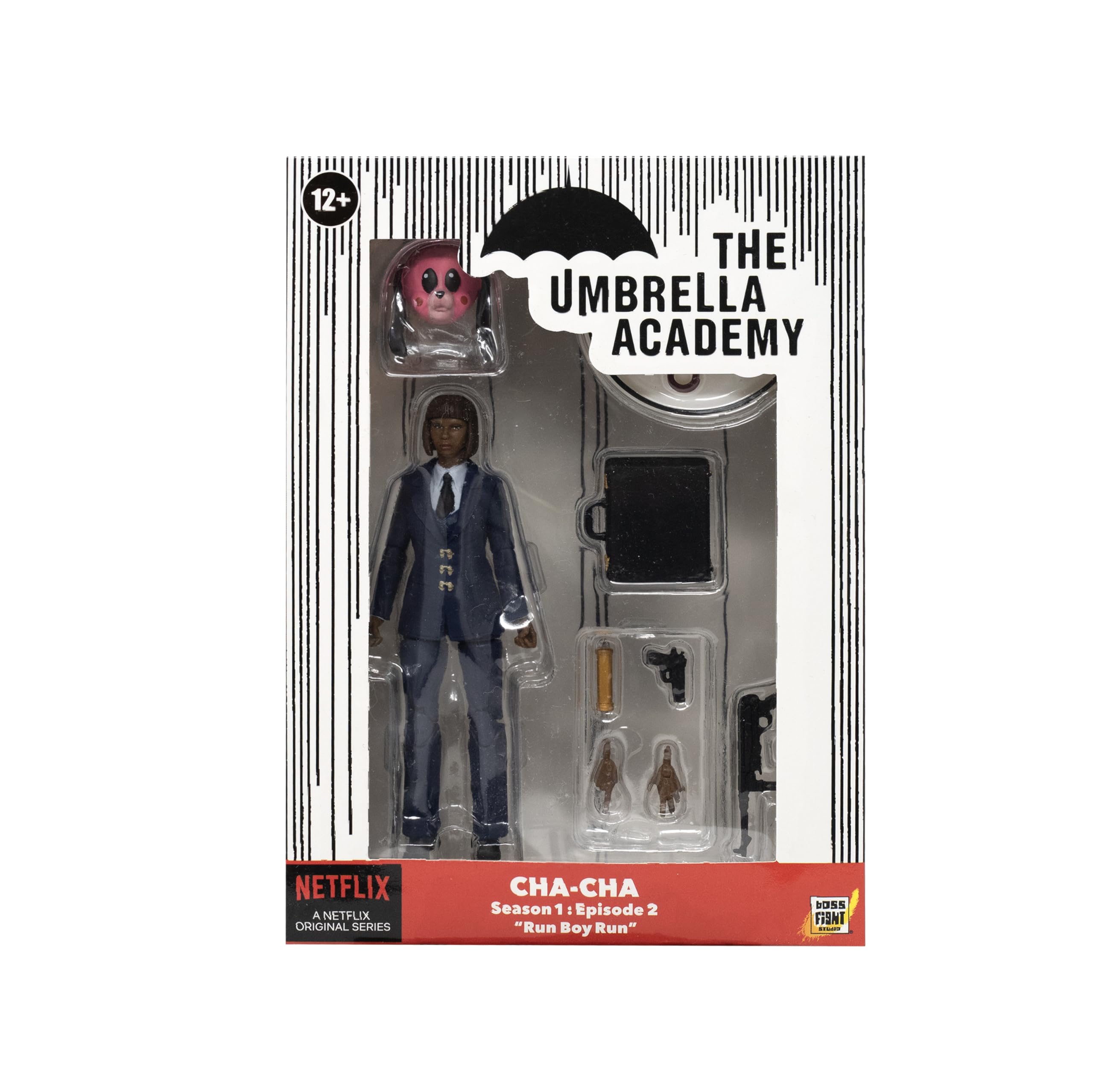 Boss Fight Studio The Umbrella Academy Cha-Cha Action Figure β H.A.C.K.S. Compatible, Highly Articulated Collectible & Customizable Figurine with Interchangeable Parts & Accessories β 1:18
