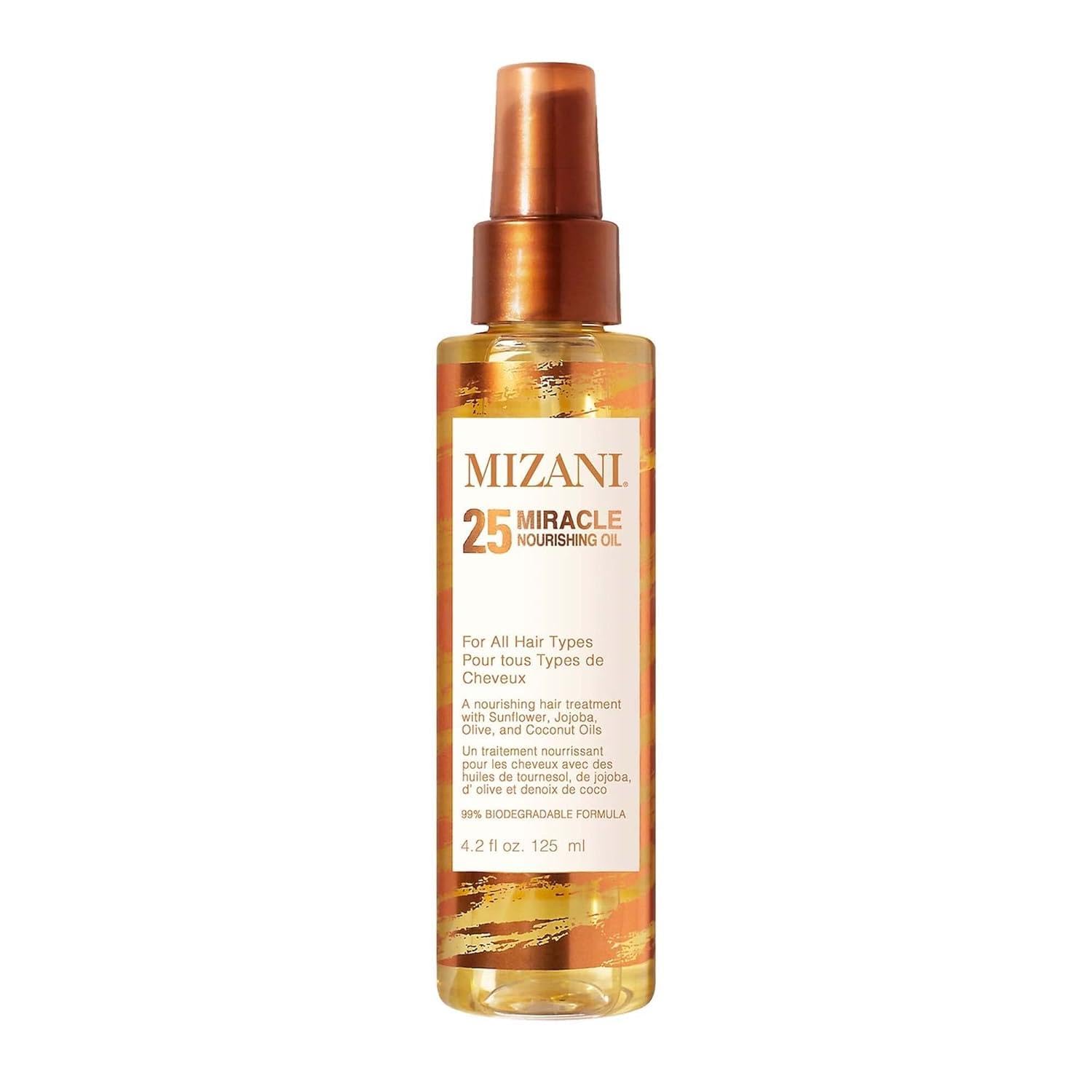 MIZANI 25 Miracle Nourishing Hair Oil - Softens and Adds Shine, Lightweight & Nourishing With Coconut Oil, For All Hair Types