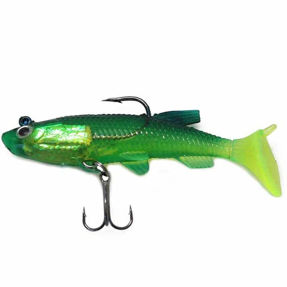5pcs Fishing Soft Lures Artificial Bionic Swimming Lures 8cm/3.15'' 12g Crankbait Lifelike Soft Baits Swimbait with Hooks Fishing Tackle Lure