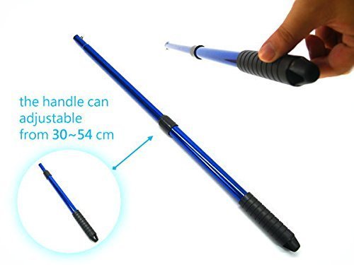 CORISRX BEST OF YOUR LIFESTYLE 12"x 8" Koi Adjustable Fish NET Handle 30~54cm Aluminum Fishing Pond Tank Blue