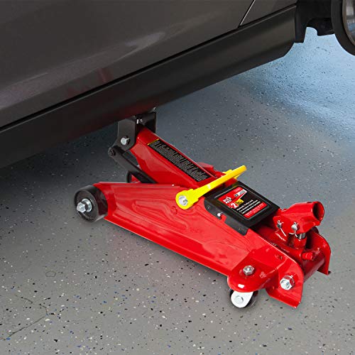 BIG RED T82002-BR Torin Hydraulic Trolley Service/Floor Jack, 2 Ton (4,000 lb) Capacity, Red