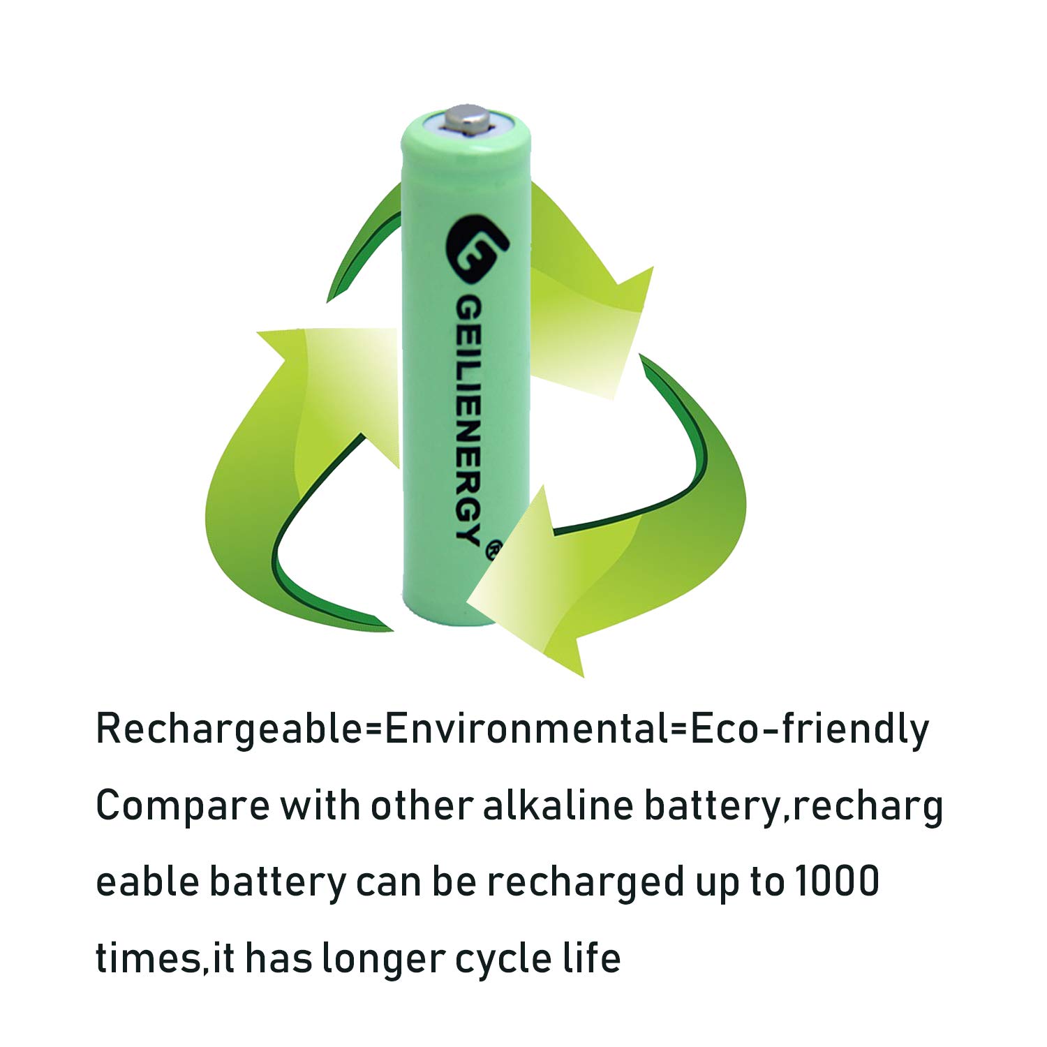 GEILIENERGY Solar Light AA Ni-CD 800mAh Rechargeable Batteries,AA Rechargeable Batteries for Solar Lights Solar Lamp(Pack of 12)