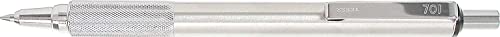 Zebra 29411 F-701 Ballpoint Stainless Steel Retractable Pen, Fine Point, 0.8mm, Black Ink (4)