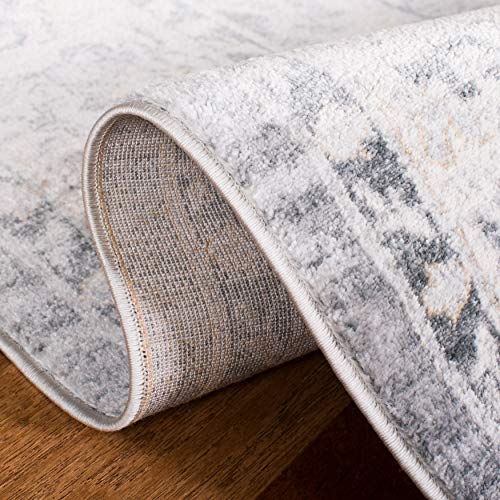 SAFAVIEH Isabella Collection 8' x 10' Grey / Light Grey ISA921F Oriental Non-Shedding Living Room Bedroom Dining Home Office Area Rug