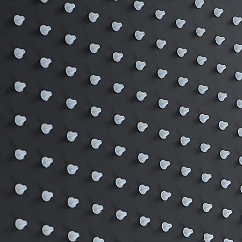 Cascada Square Rainfall LED Shower Head, Heavy Duty Metal (Without Shower Arm) (8 Inch, Matt Black)