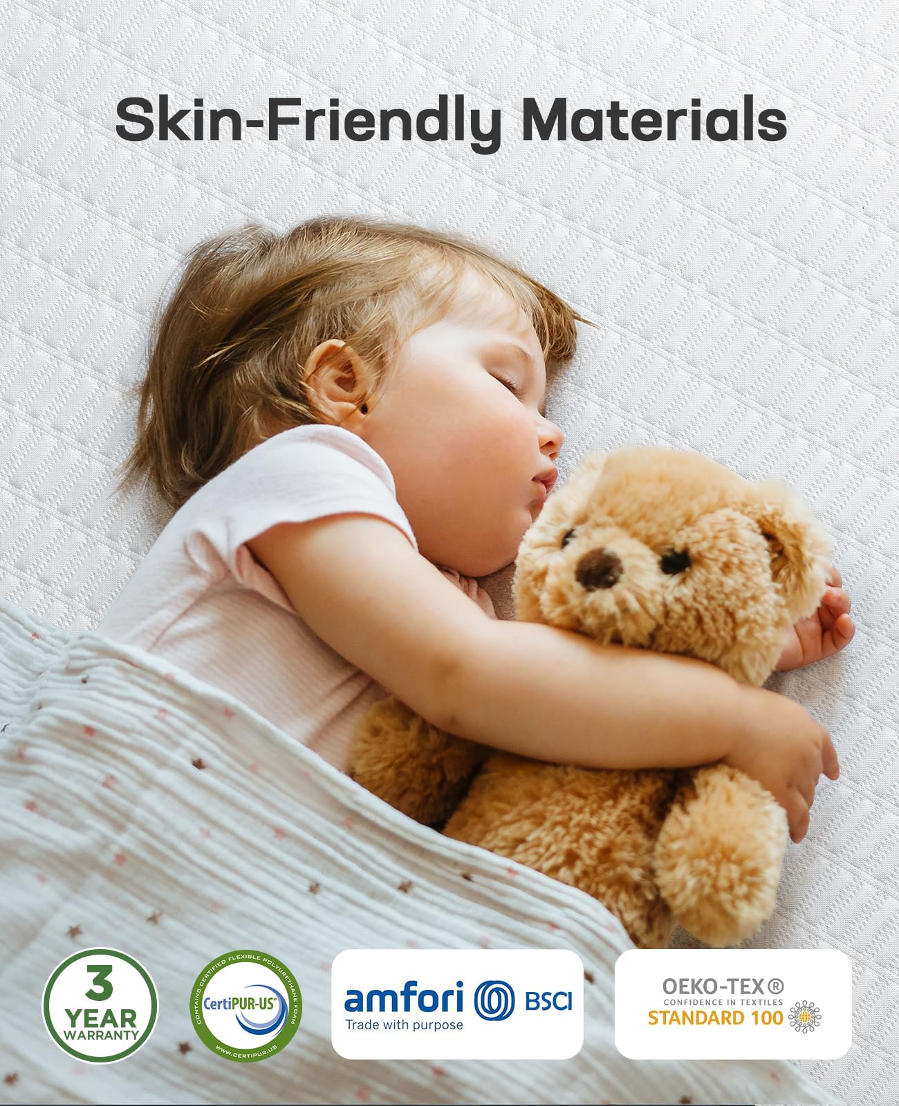 Marsail Queen Mattress Topper, 3-Inch Gel Memory Foam Mattress Pad, Bed Topper for Body Pain Relief, with Removable Cover & Elastic Straps & Anti-Slip Bottom, CertiPUR-US Certified